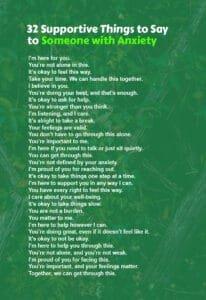 32 Supportive Things to Say to Someone with Anxiety