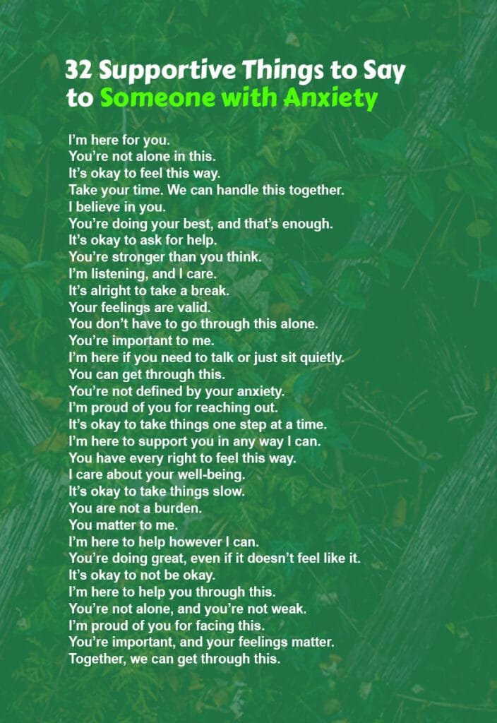 32 Supportive Things to Say to Someone with Anxiety