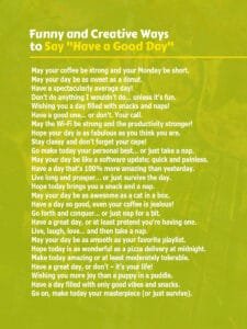 26 Other Ways to Say "Have a Good Day": Anyone Smile!